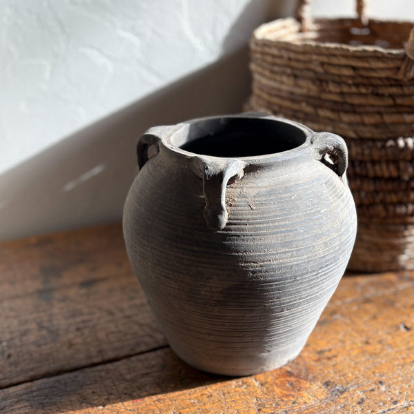 Modern Rustic Home Decor - Vintage Found Grey Vase – Rare Earth Mercantile