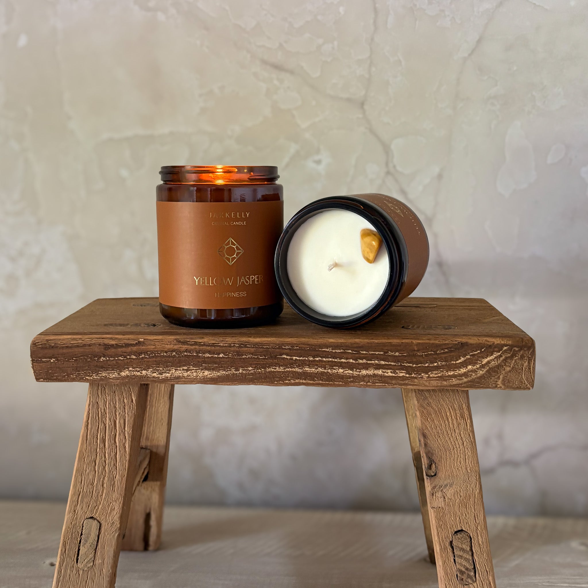Aromatherapy Candle - Yellow Jasper Crystal Candle - Happiness – Rare ...
