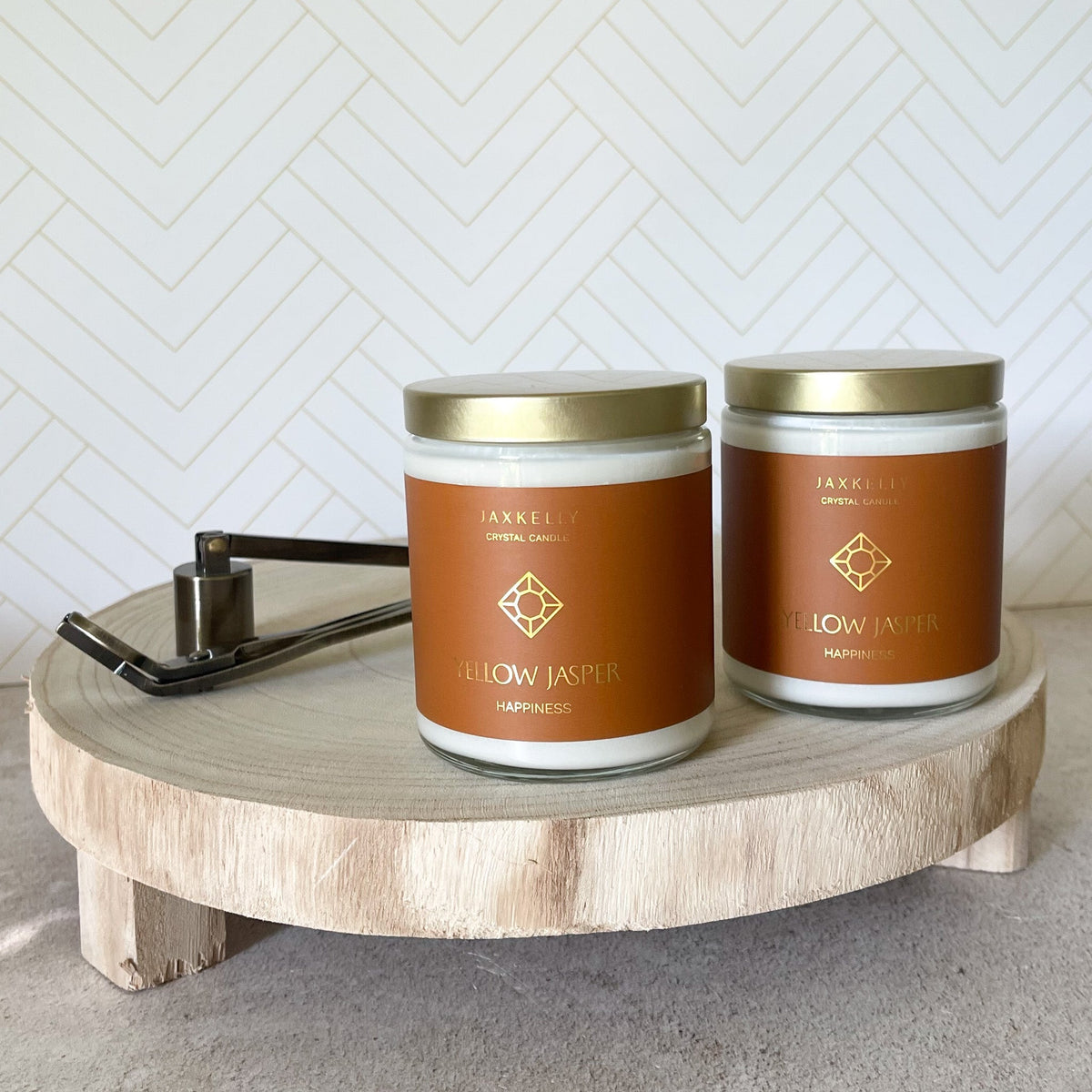 Aromatherapy Candle - Yellow Jasper Crystal Candle - Happiness – Rare ...